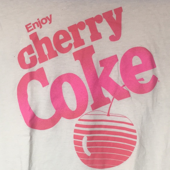 Coca Cola | Tops | Cherry Coke T Shirt In Creme Size Lg | Poshmark
